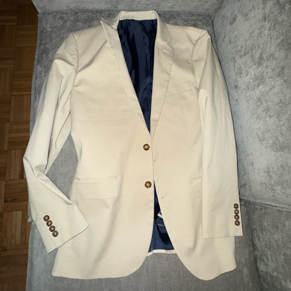 J. Crew | Suits & Blazers | J Crew Mens Cream Suit Blazer Full Suit ...